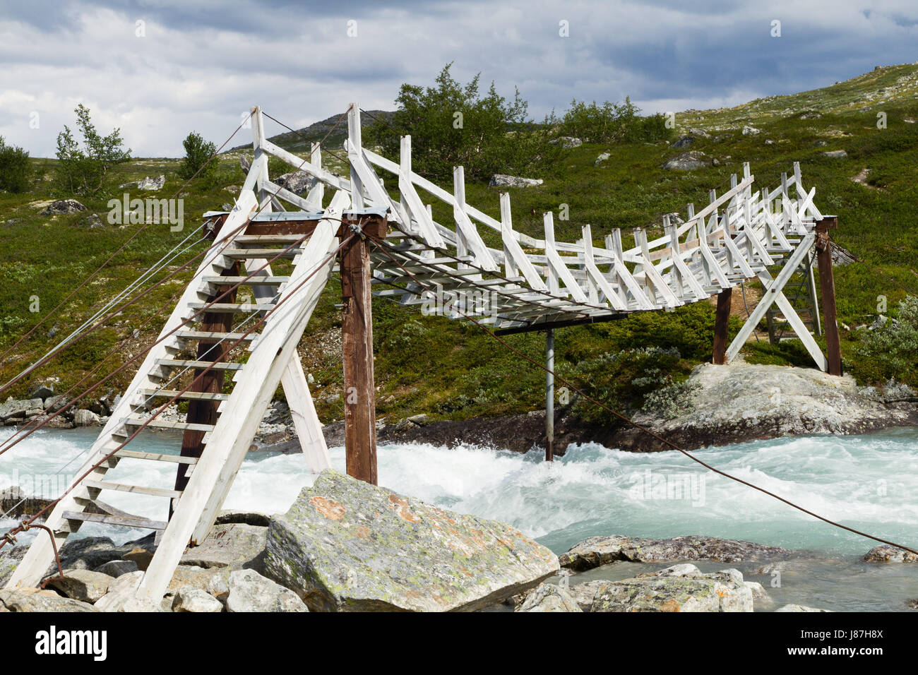 rock, norway, suspension bridge, scandinavia, mountain, scenery ...