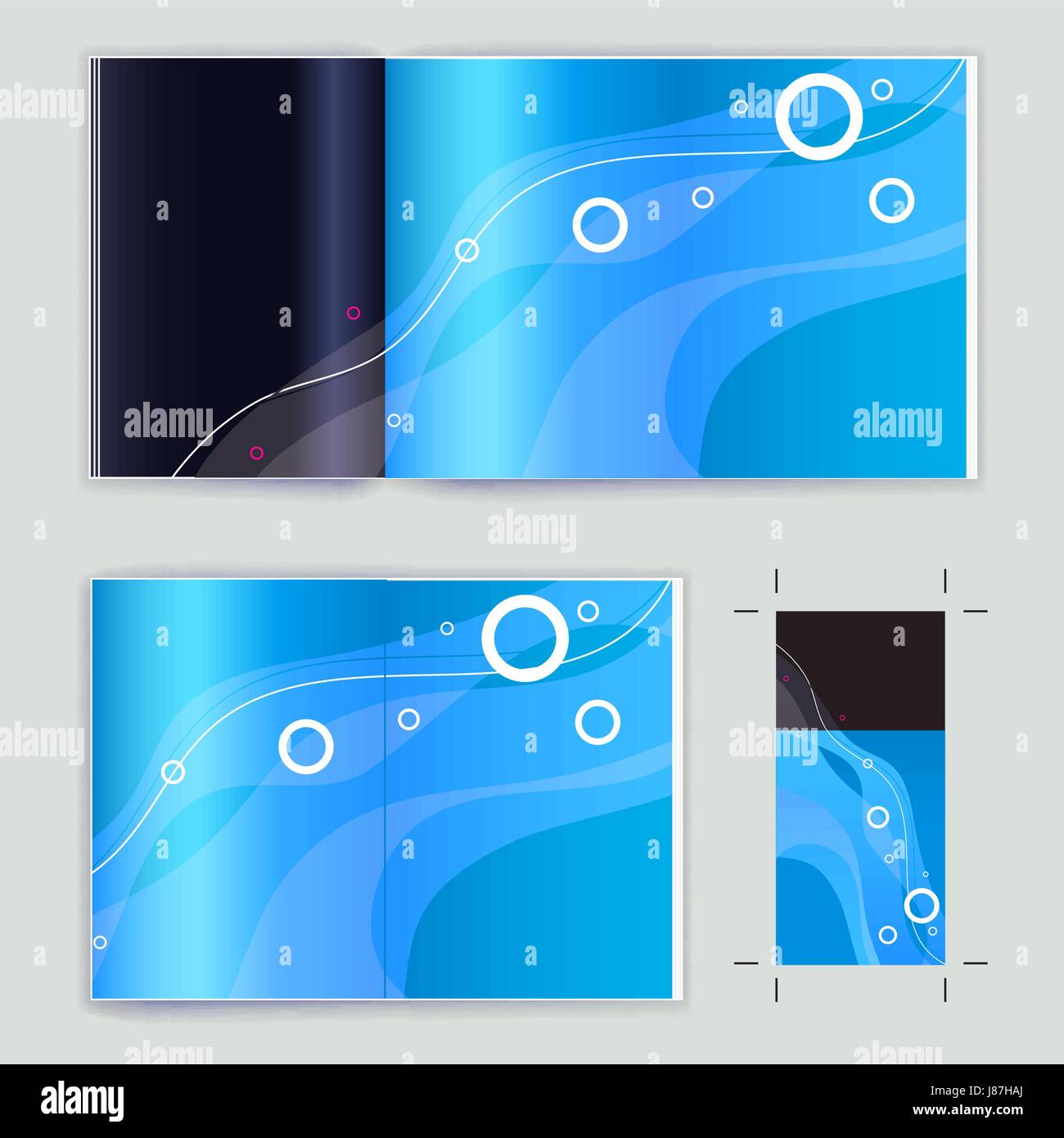 Corporate booklet promotion template with color elements. Vector ...