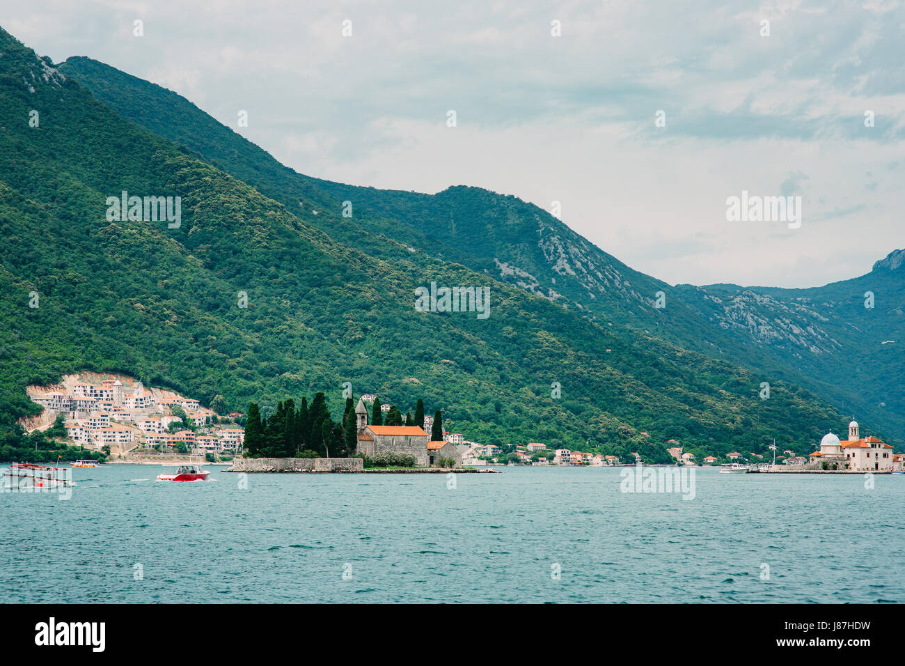 The island of Gospa od Skrpela, Kotor Bay, Montenegro Stock Photo - Alamy