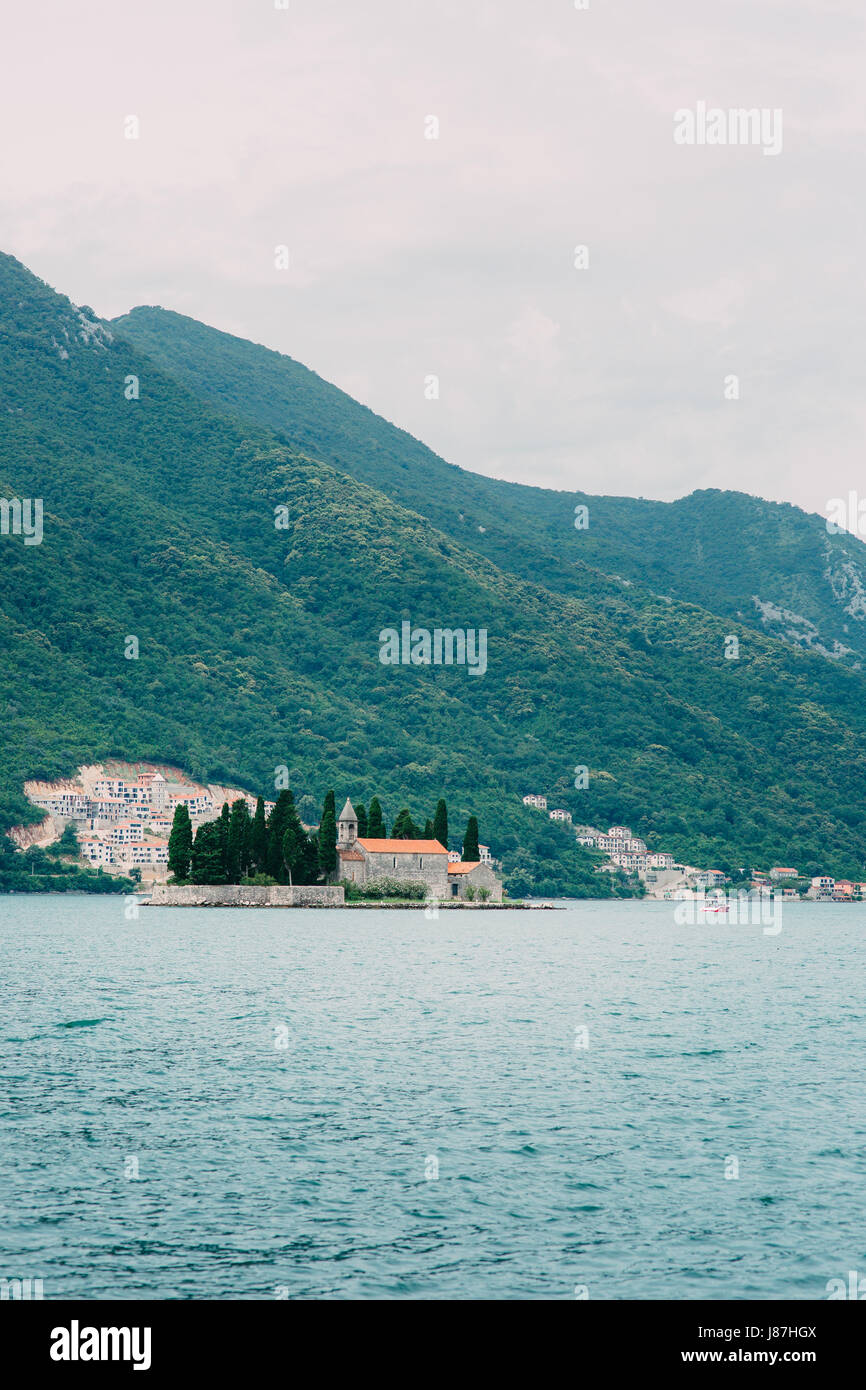 The island of Gospa od Skrpela, Kotor Bay, Montenegro Stock Photo - Alamy