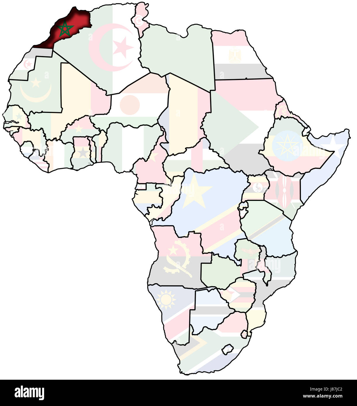 Morocco africa map hi-res stock photography and images - Alamy
