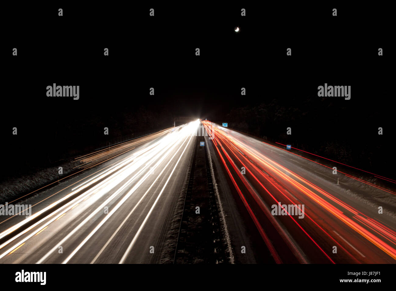 highway traffic at night in winter Stock Photo - Alamy