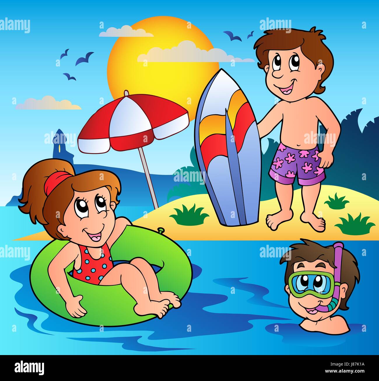 Seaside Cartoon Board High Resolution Stock Photography and Images - Alamy