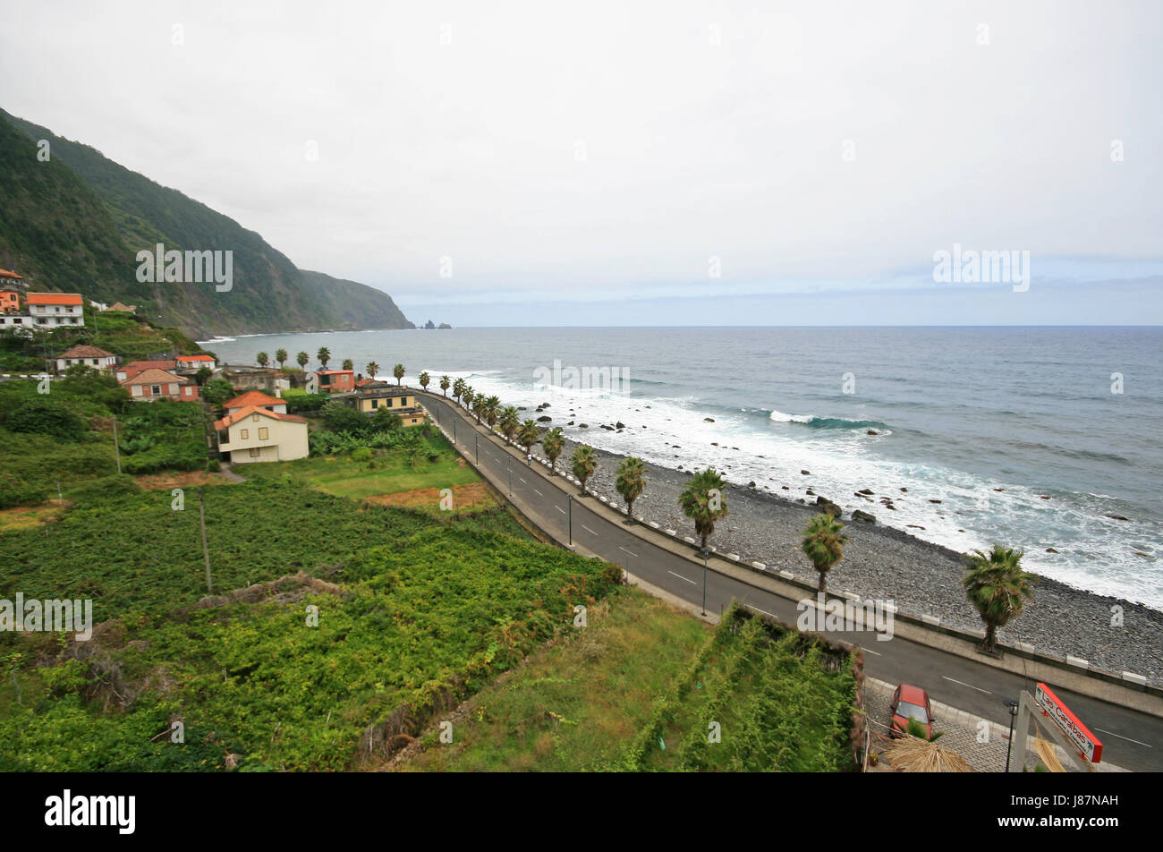 waves, rock, wave, coast, madeira, north, sparse, stinted, blue, spare ...