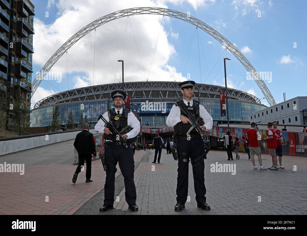 Police presence outside the stadium during the Emirates FA Cup Final at ...