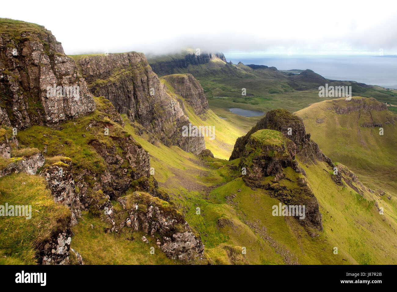 mountains, scotland, rainy day, salt water, sea, ocean, water, fog ...
