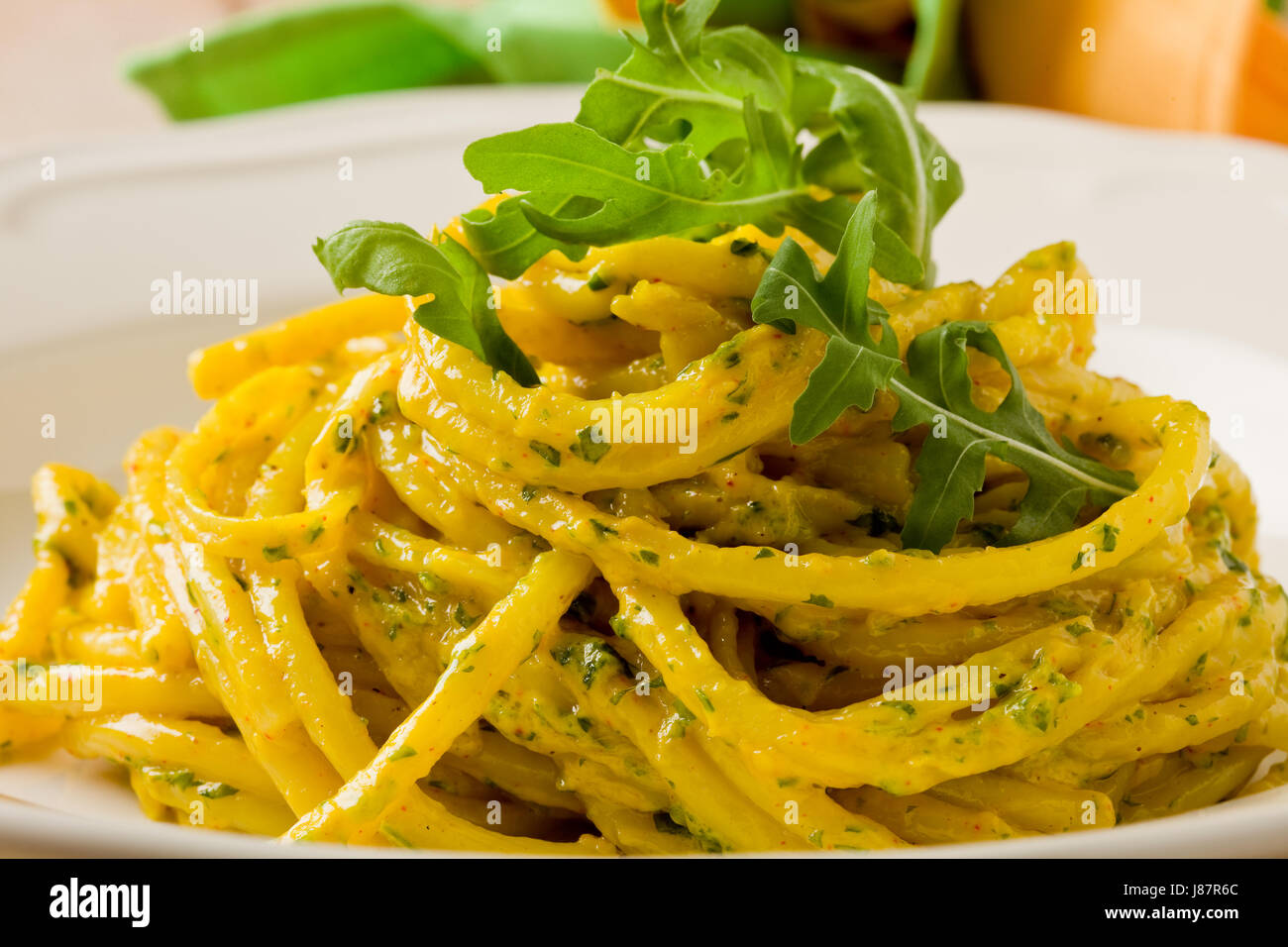 leaf, leaves, spaghetti, cream, gourmet, fork, pasta, vegetarian, good ...