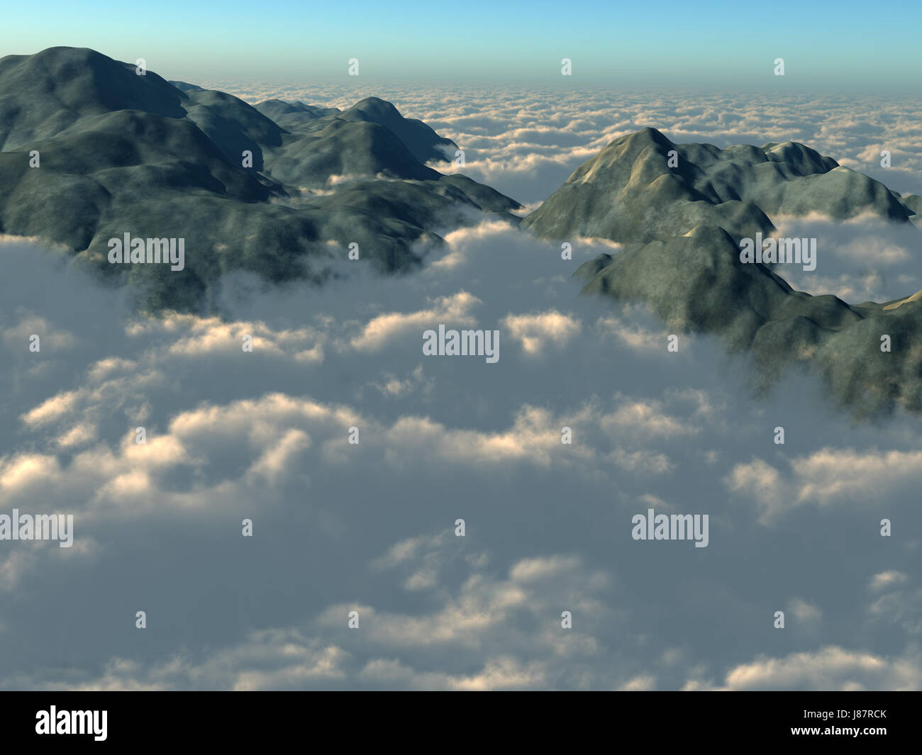 mountains, above, layer, clouds, firmament, sky, casual, youthful ...