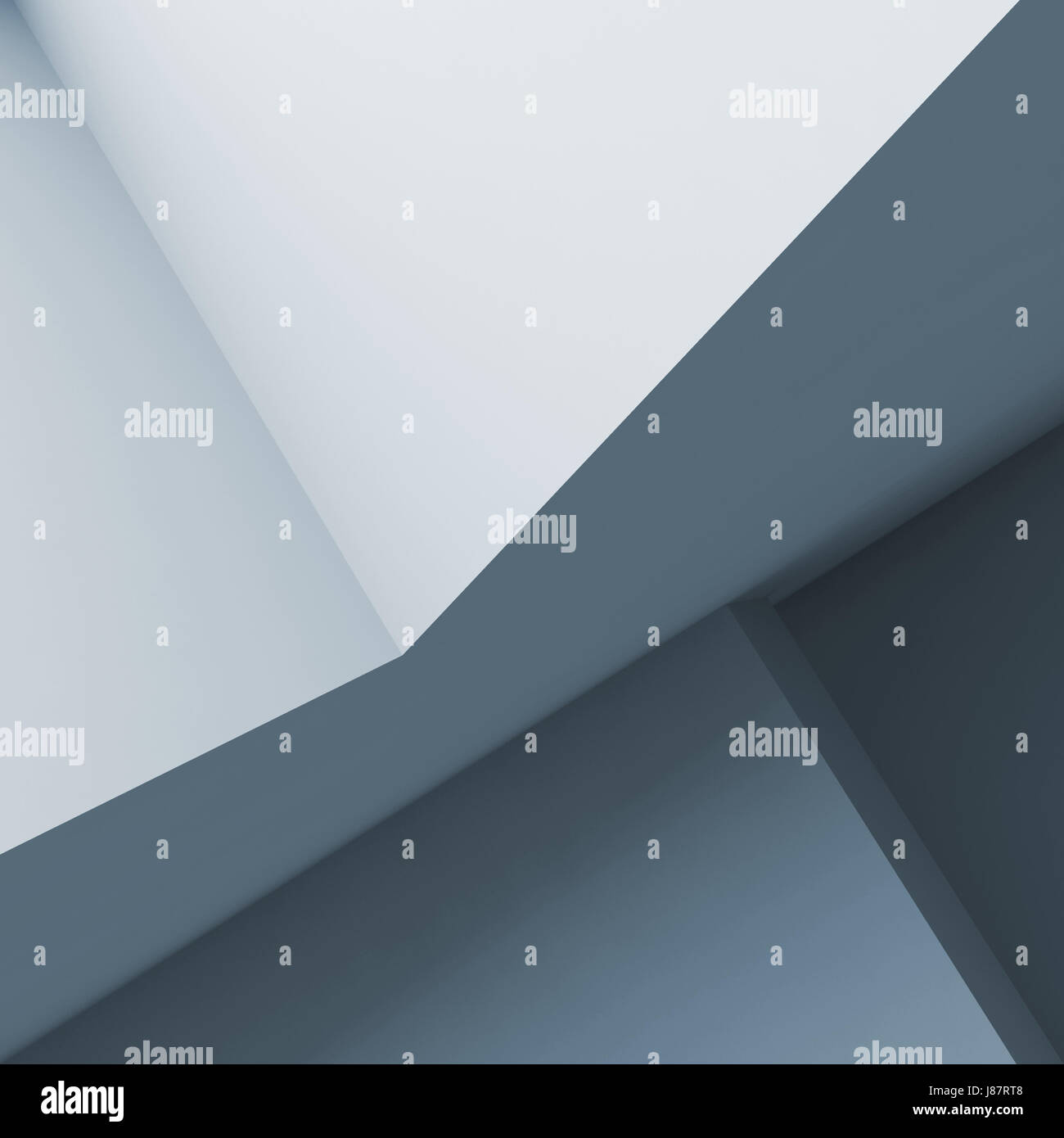 Abstract square digital background. Structure of blue corners. 3d ...