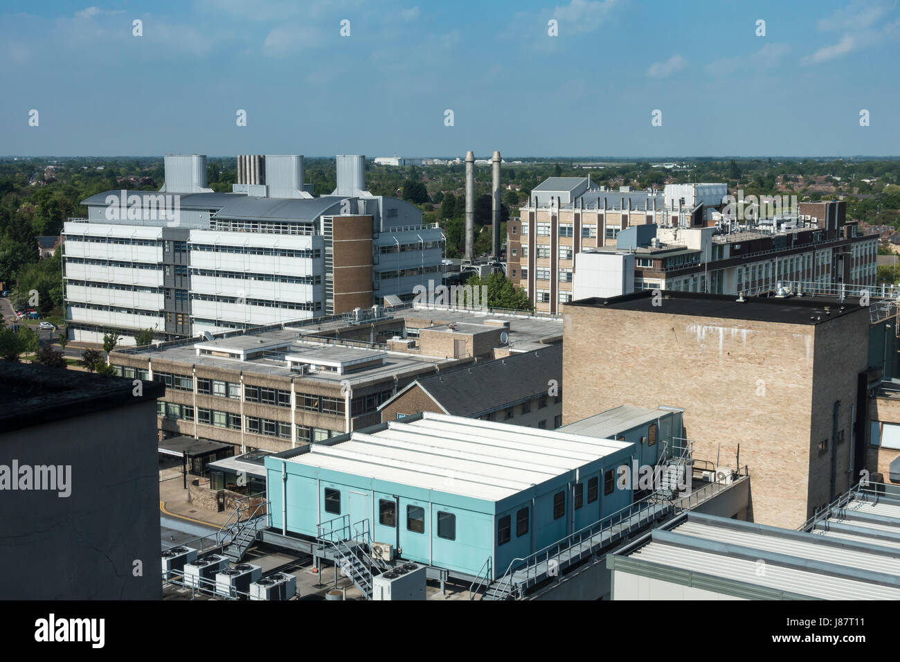 North easterly view from Addenbrookes tenth floor window Stock Photo ...