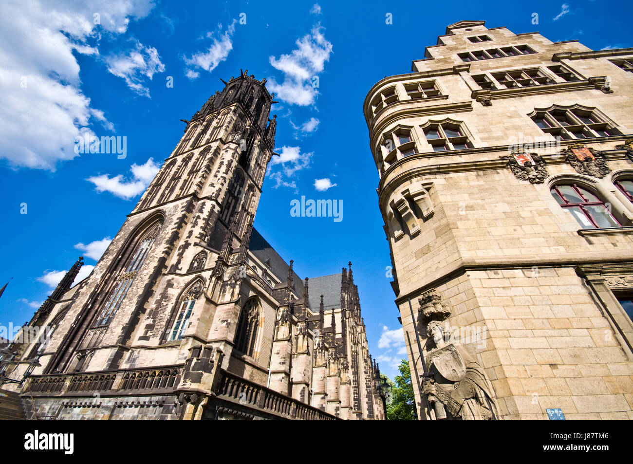 hall, tower, church, city, town, stone, germany, german federal ...