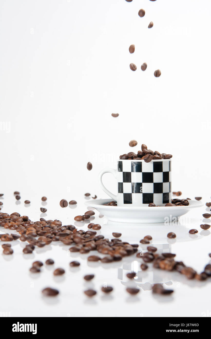 coffee, coffee bean, drop, cups, ceramics, espresso, tear down ...