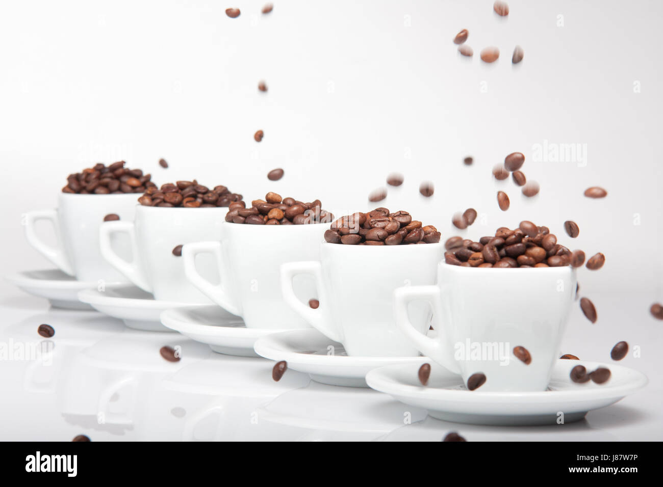 coffee, coffee bean, drop, cups, ceramics, espresso, tear down ...