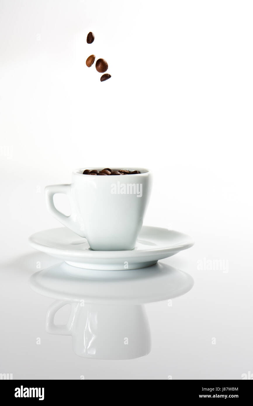 coffee, coffee bean, drop, cups, ceramics, espresso, tear down ...