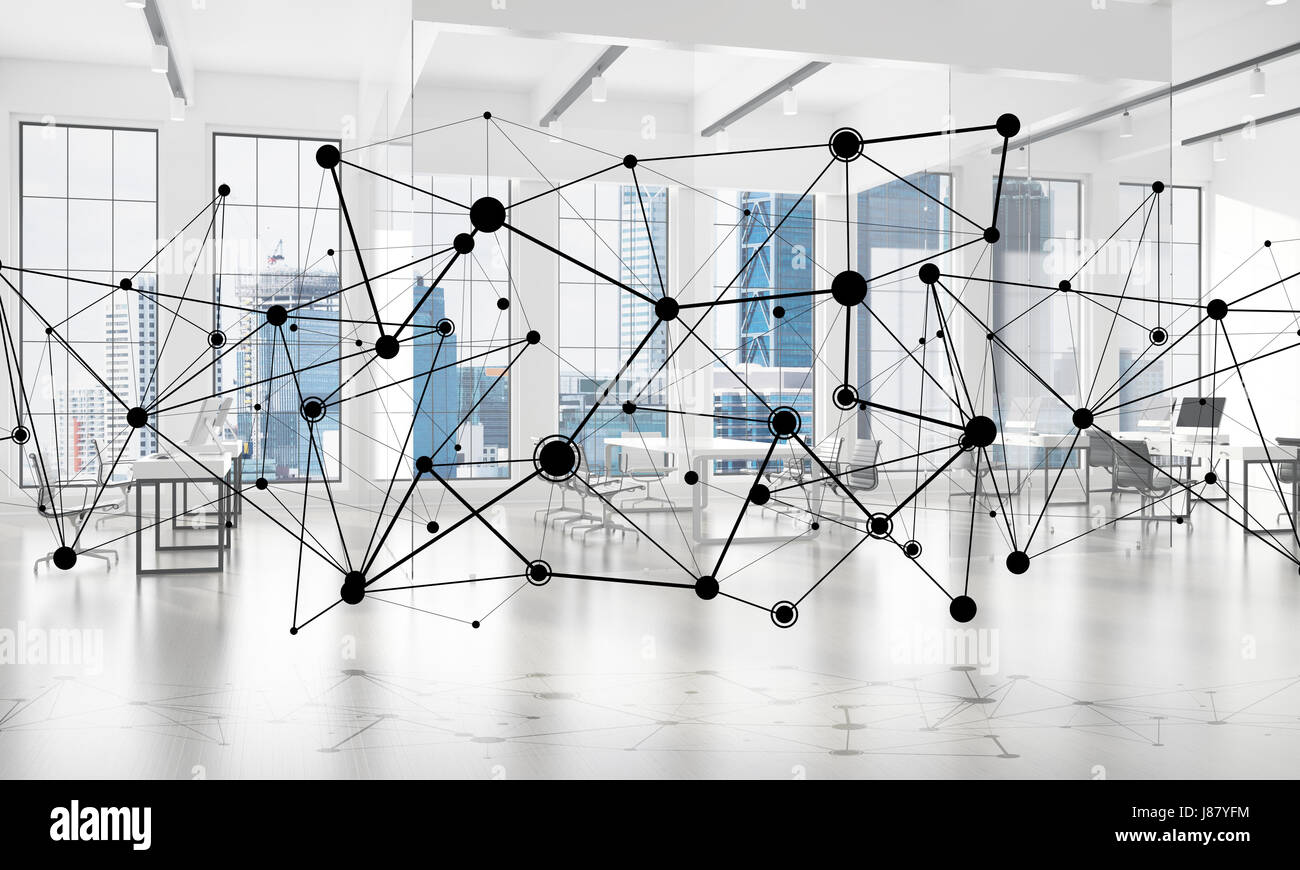 Networking and wireless connection as concept for effective modern ...