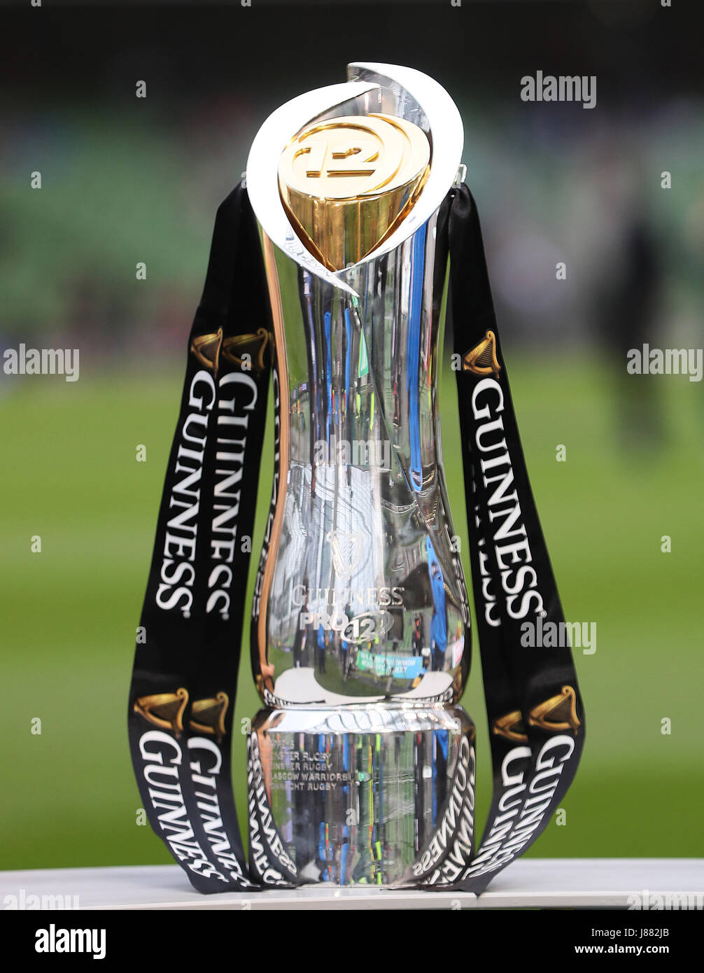 The guinness pro12 trophy ahead final aviva stadium hi-res stock ...
