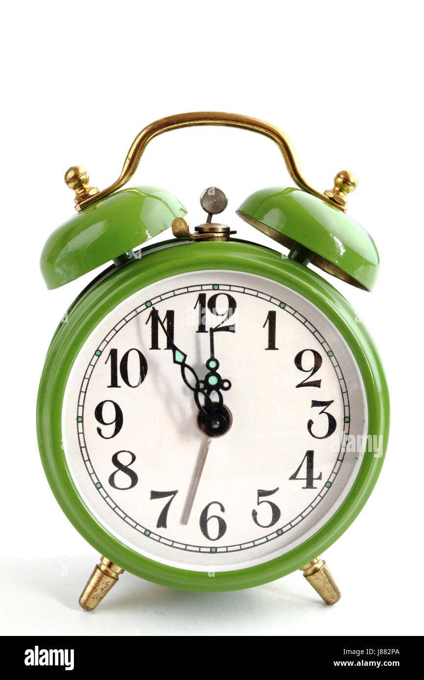 Green Alarm Clock 11 55 Stock Photo Alamy green-alarm-clock-11-55-stock-photo-alamy