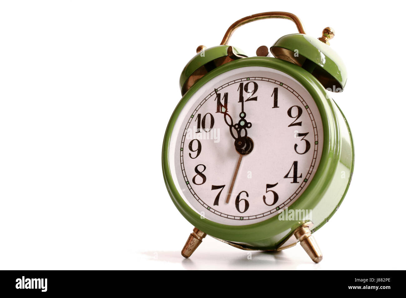 green clock 11:55 Stock Photo - Alamy