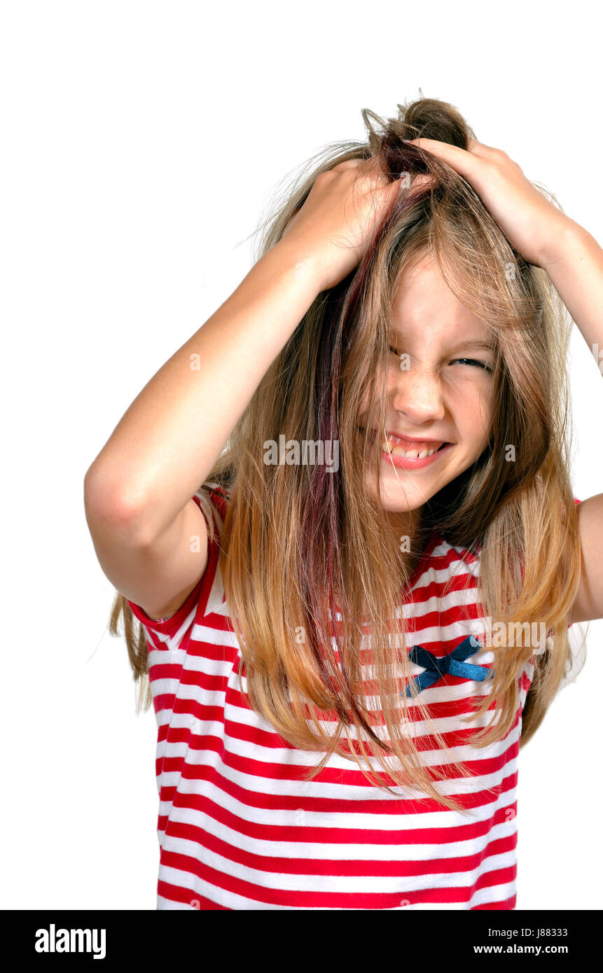 girls hair hands Stock Photo - Alamy