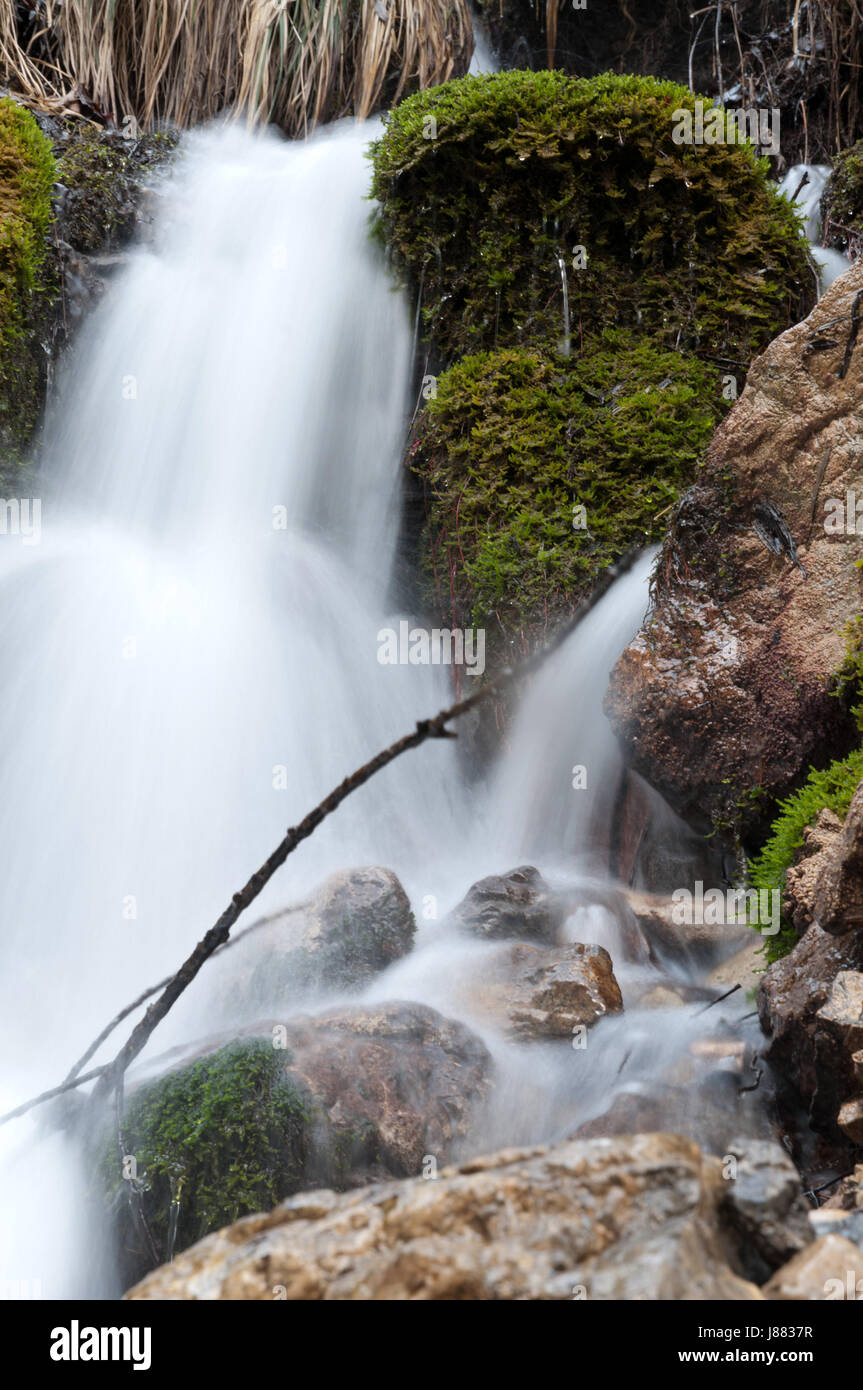 waterfall with moss Stock Photo - Alamy