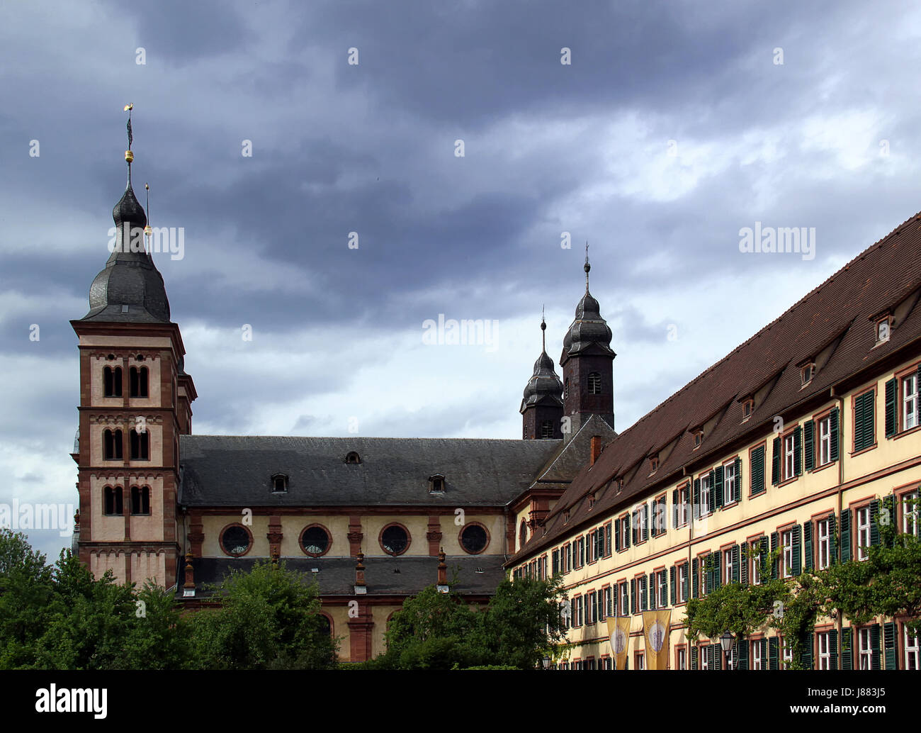 1931 monastery in amorbach Stock Photo - Alamy