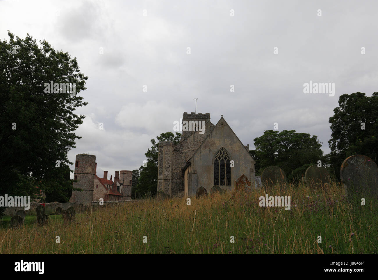 Parish church at Stiffkey in North Norfolk, St John the Baptist Stock ...