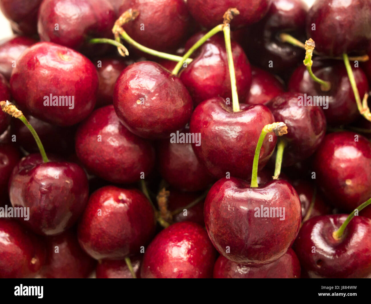 Group of red cherry background Stock Photo - Alamy