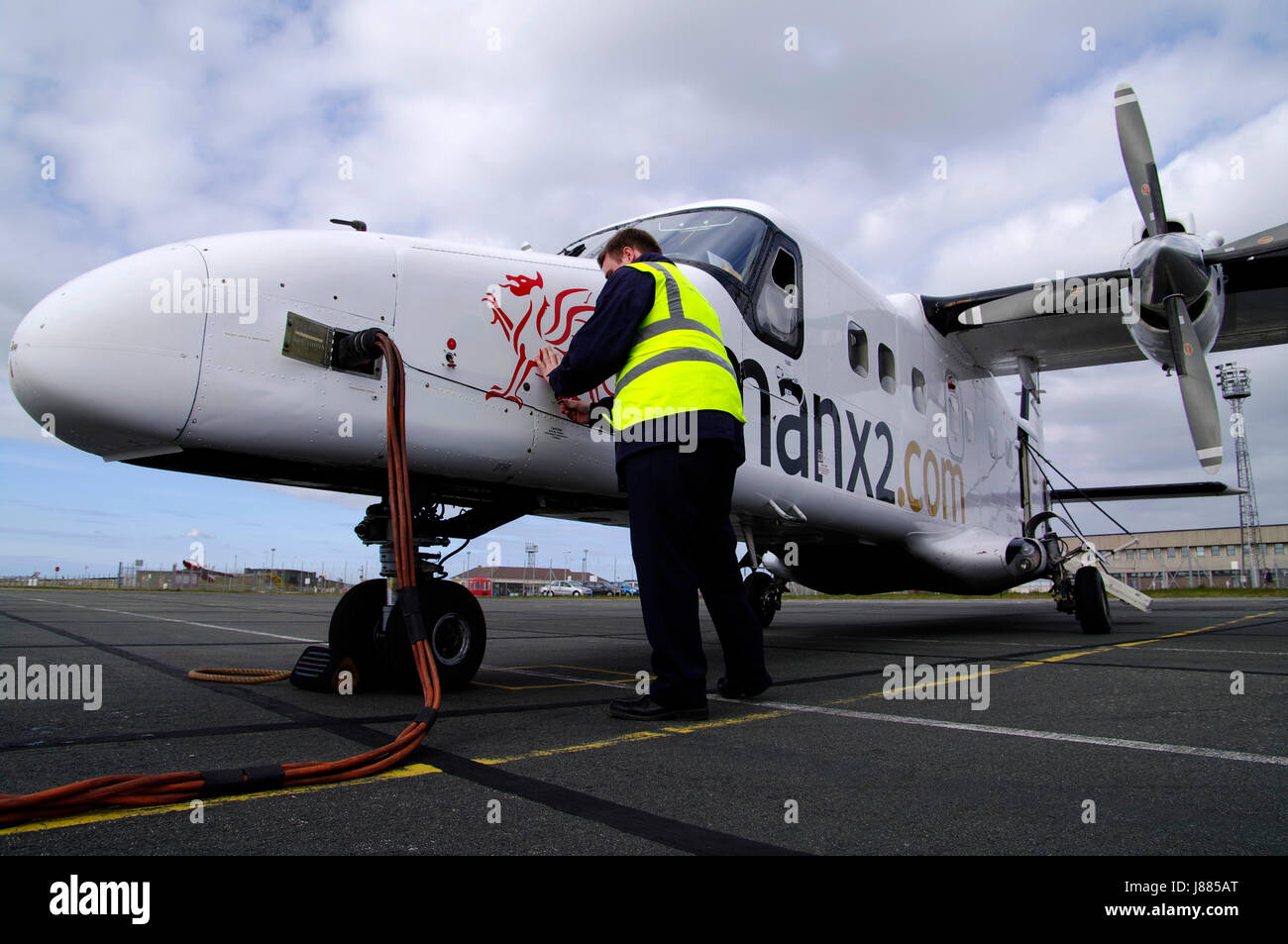Manx 2.com Dornier 338 D-CMNX, Anglesey Airport Stock Photo - Alamy