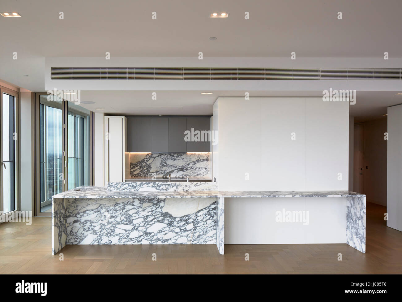 Kitchen. South Bank Tower, London, United Kingdom. Architect: Johnson ...