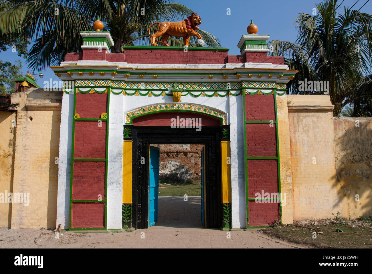 The main gate of the Dinajpur Rajbari. Dinajpur, Bangladesh Stock Photo ...
