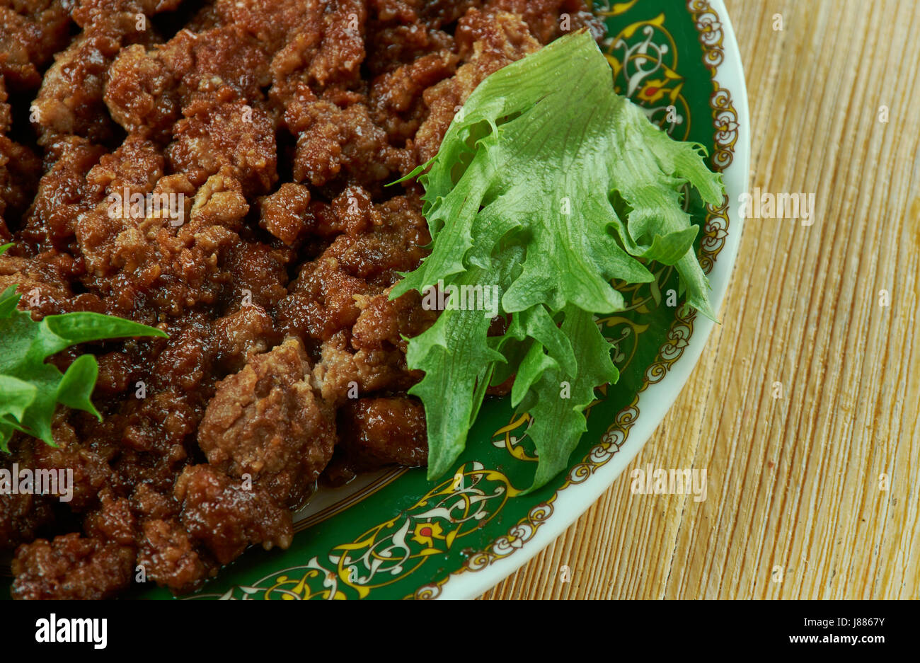 Kachri Qeema - traditional meat dish from the Indian subcontinent Stock ...
