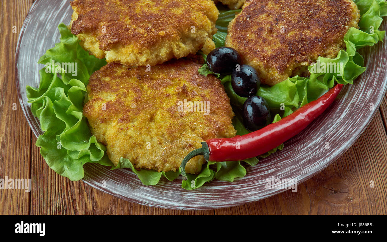 Fischfrikadellen - German fish balls, close up Stock Photo - Alamy