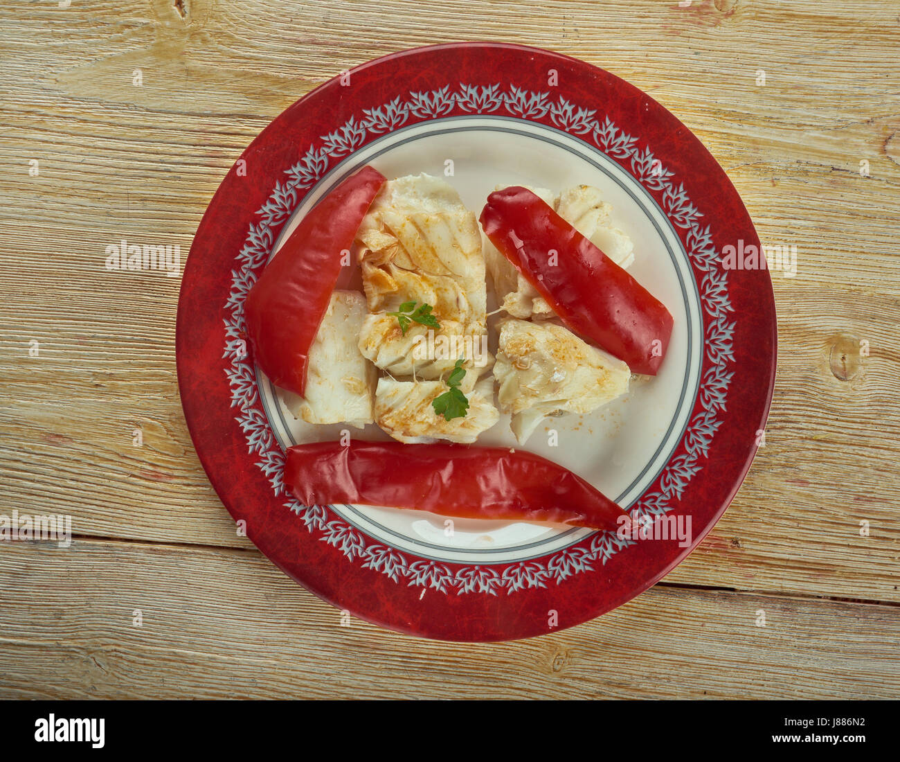 Baccala alla lucana - traditional dish from Basilicata.typical ...