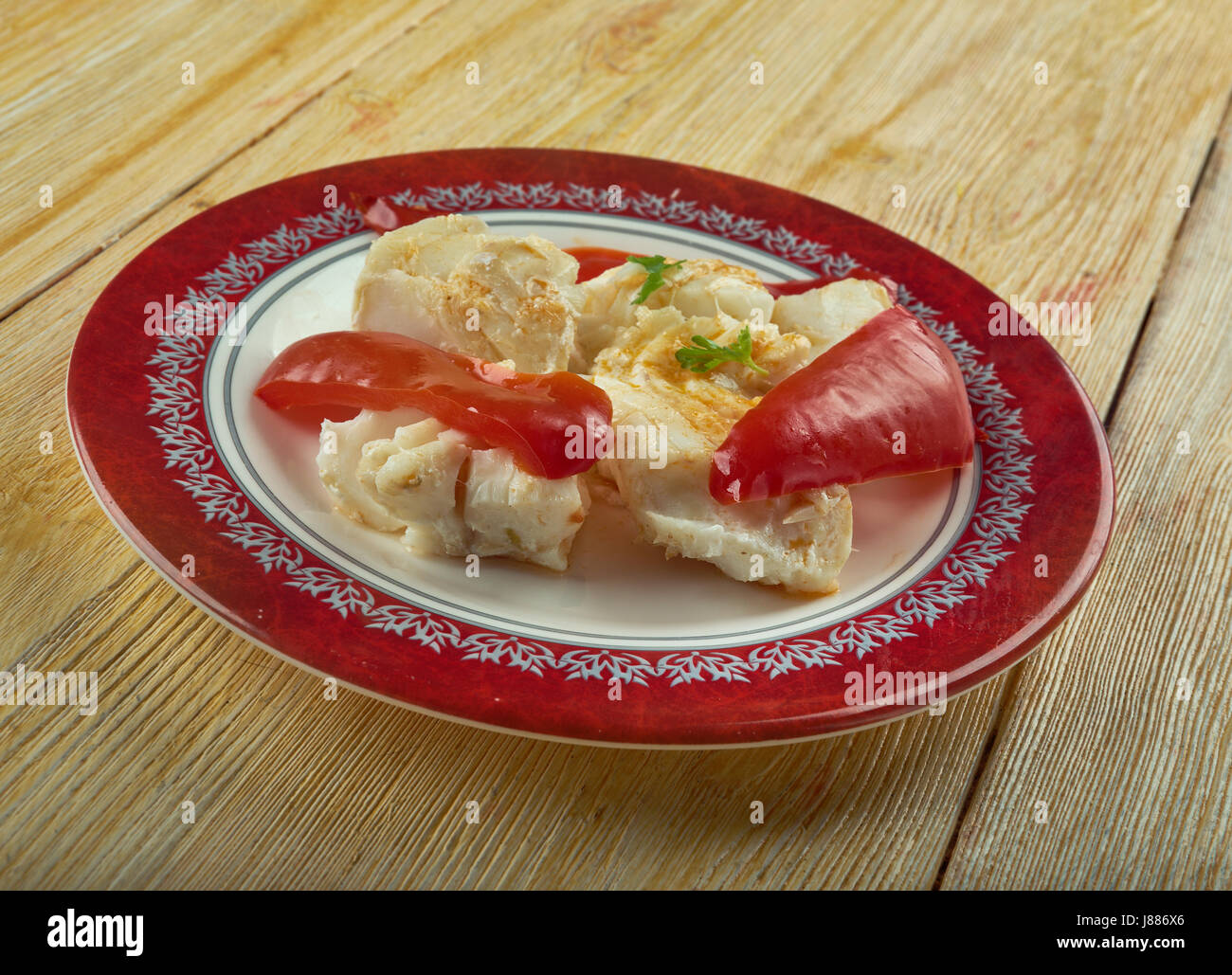 Baccala alla lucana - traditional dish from Basilicata.typical ...