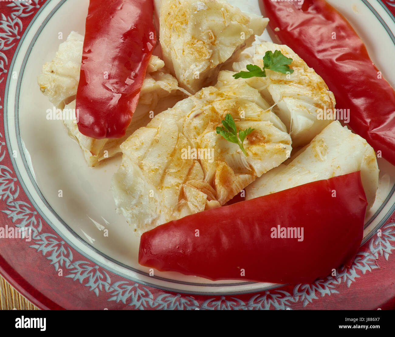 Baccala alla lucana - traditional dish from Basilicata.typical ...