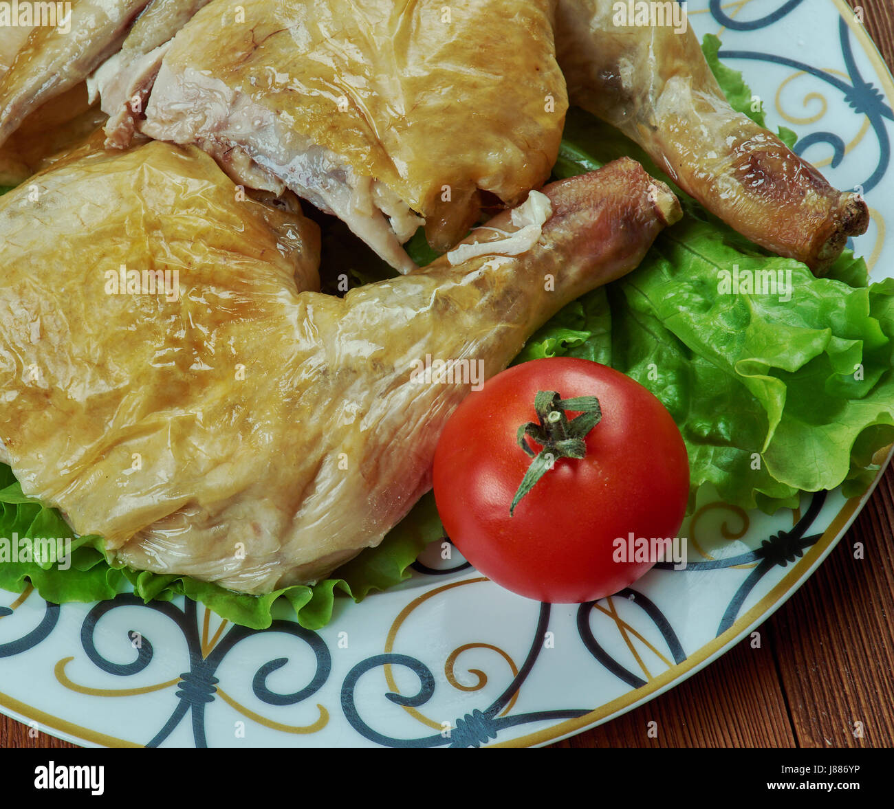 Middle Eastern chicken. close up Stock Photo - Alamy