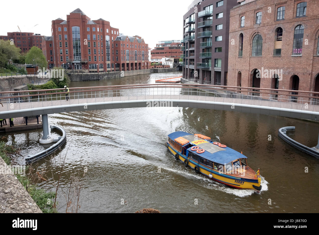 27th April 2017 - Castle Bridge, a new footbridge in Bristol Stock ...