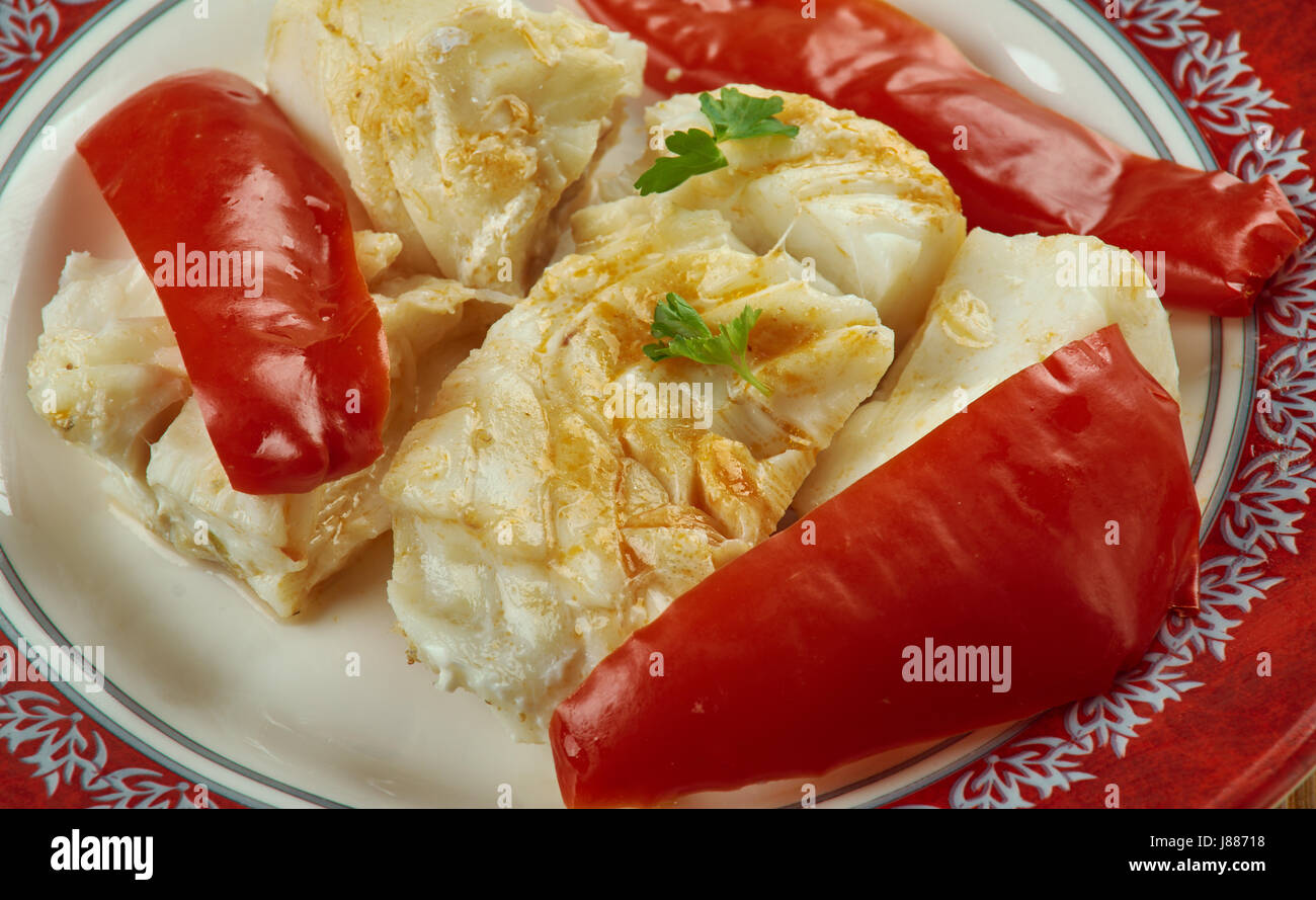 Baccala alla lucana - traditional dish from Basilicata.typical ...