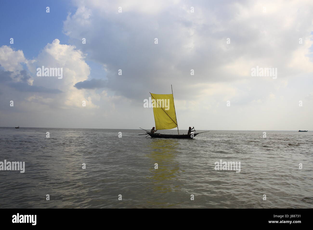 Sail boat on the Padma River at Dohar, Dhaka, Bangladesh Stock Photo ...