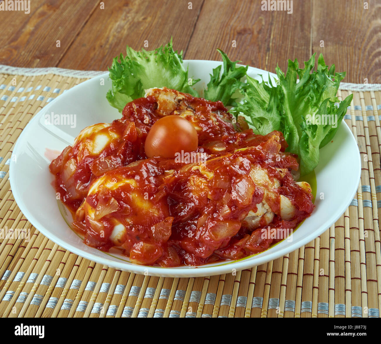 Eritrean Spicy Chicken - Tsebhi Dorho.African cuisine Stock Photo - Alamy