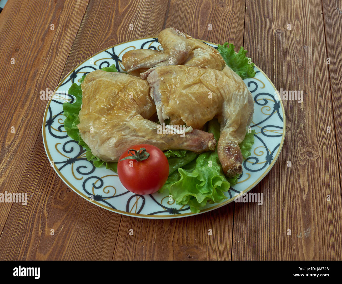 Middle Eastern chicken. close up Stock Photo - Alamy