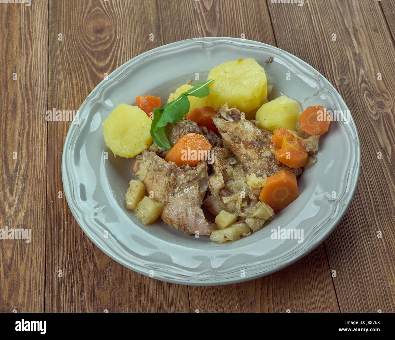 Stuffat tal-Fenek - national dish of Malta Stock Photo - Alamy