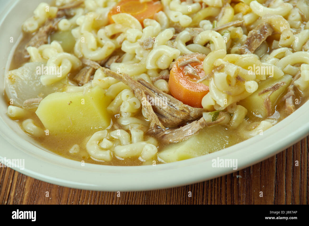 Escudella barrejada - traditional Catalan soup and stew Stock Photo - Alamy