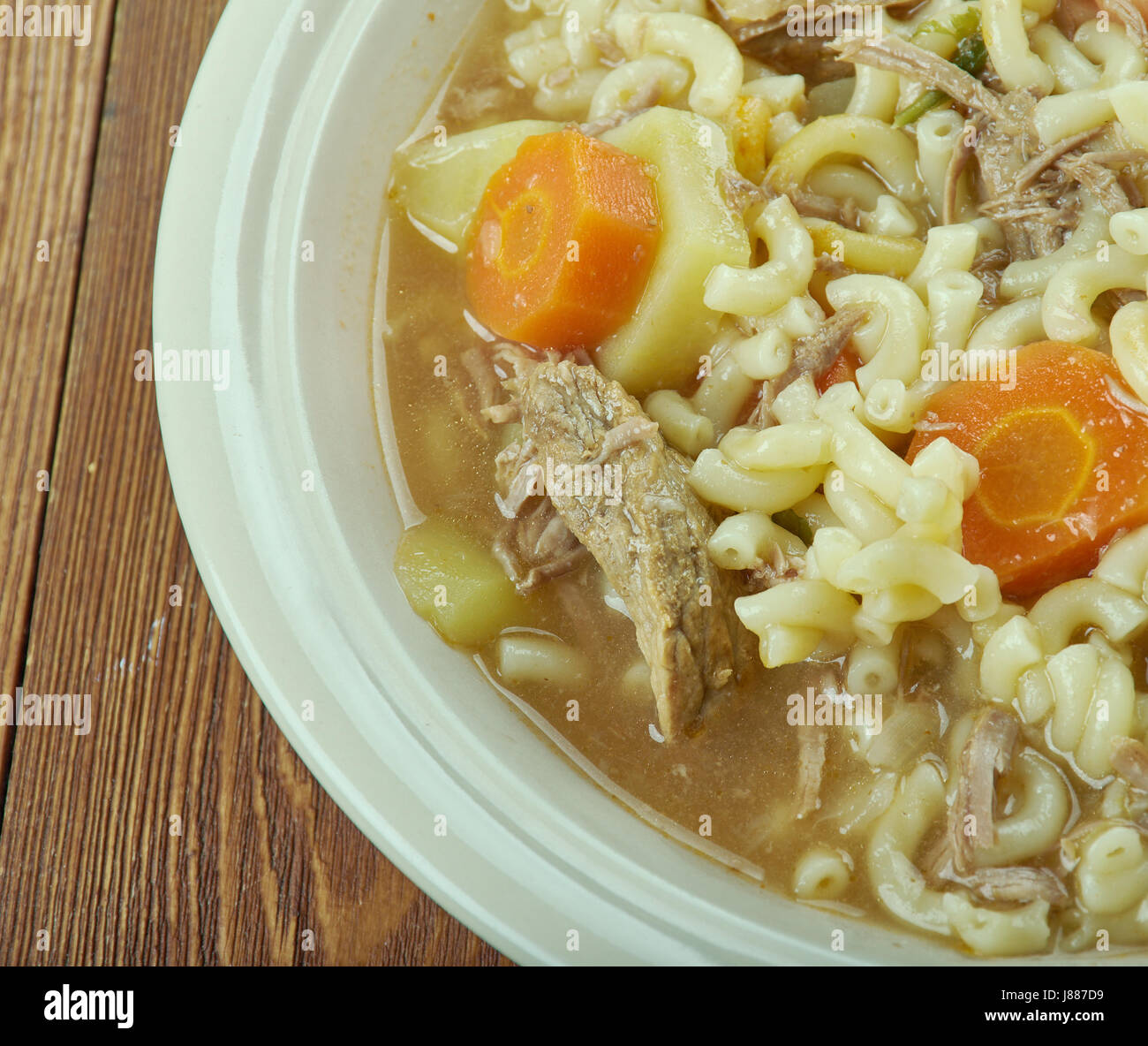 Escudella barrejada - traditional Catalan soup and stew Stock Photo - Alamy