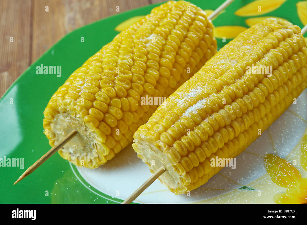 Elote - corn on the cob is a popular street food in Mexico Stock Photo ...