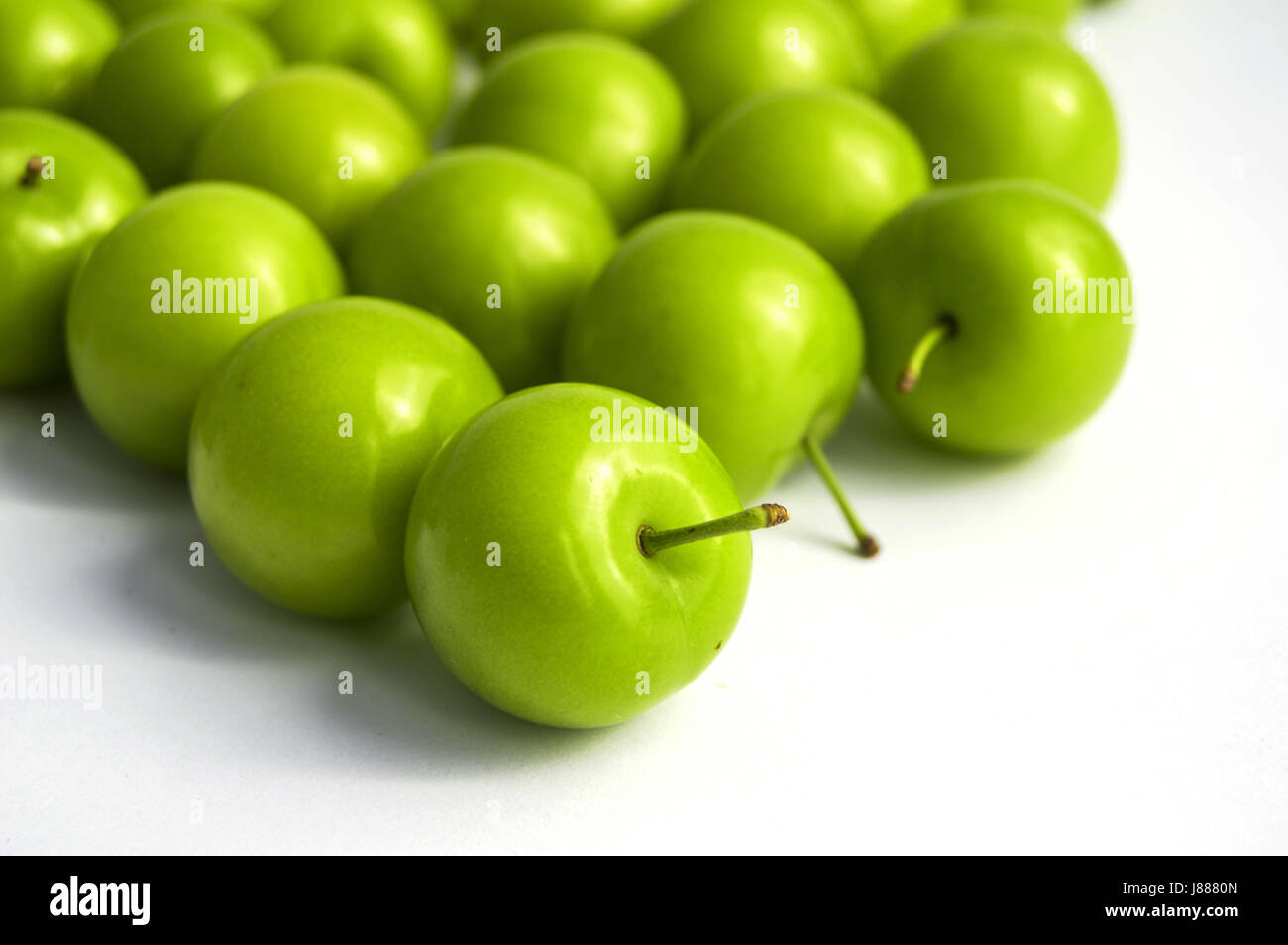 Sour plum pictures on white ground, wonderful sour plums Stock Photo ...