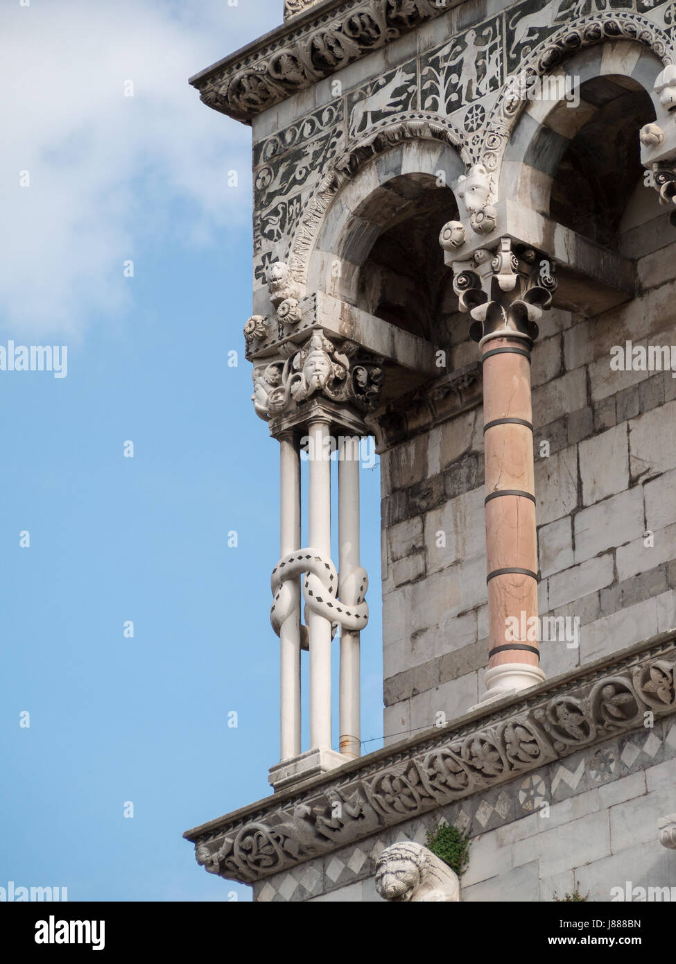 Exterior building details carved stone columns hi-res stock photography ...