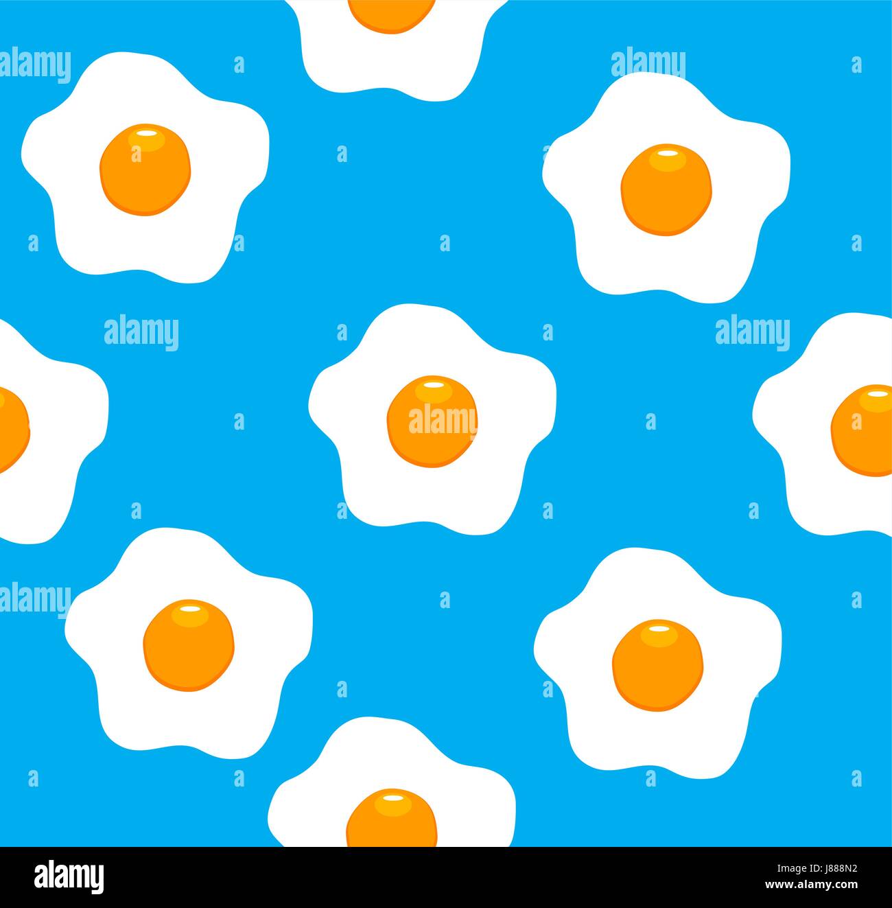vector illustration of fried egg seamless background, flat icon, fried ...