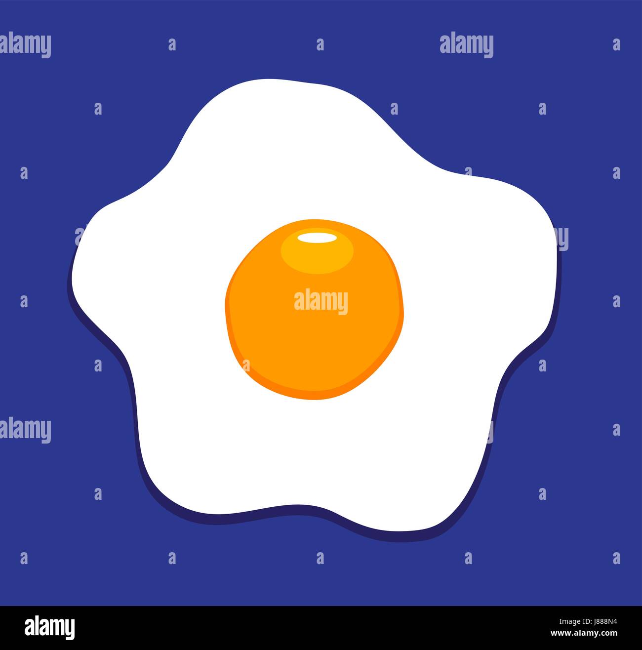 vector illustration of fried egg background, flat icon, fried egg ...