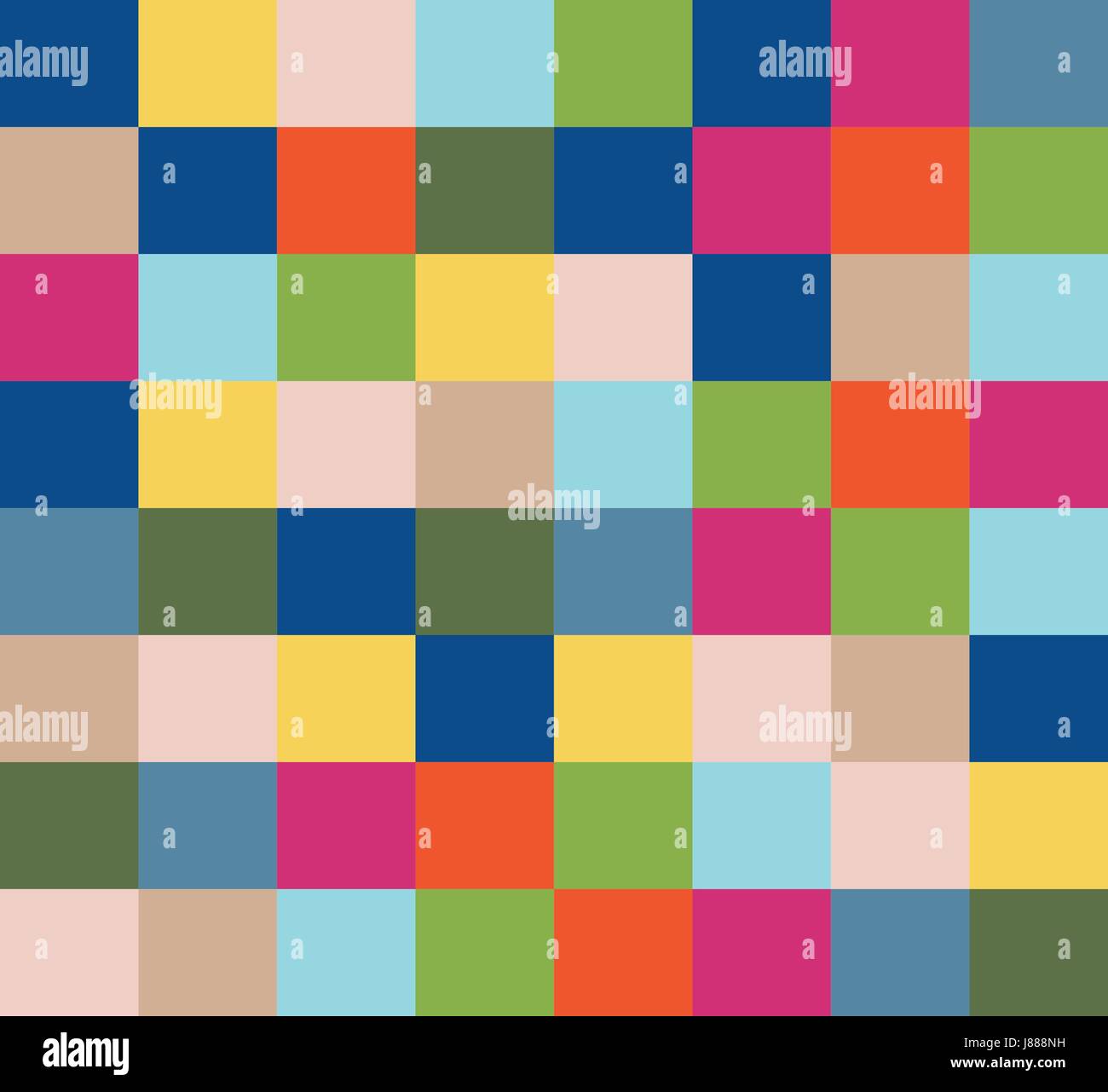 vector illustration of square pattern retro background Stock Vector ...